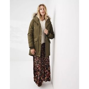 Fat Face | Jackets & Coats | Fat Face Womens Khaki Green Tefloncoated ...